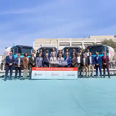 CONMIX Expands UAE Fleet With 10 New Transit Mixer Trucks | P&E News