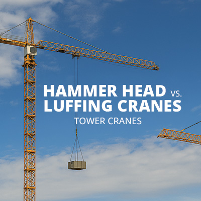 Hammer Head vs. Luffing Cranes – Job Site Crane Guide | P&E
